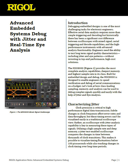 Advanced Embedded Systems Debug with Jitter and Real-Time Eye Analysis ...